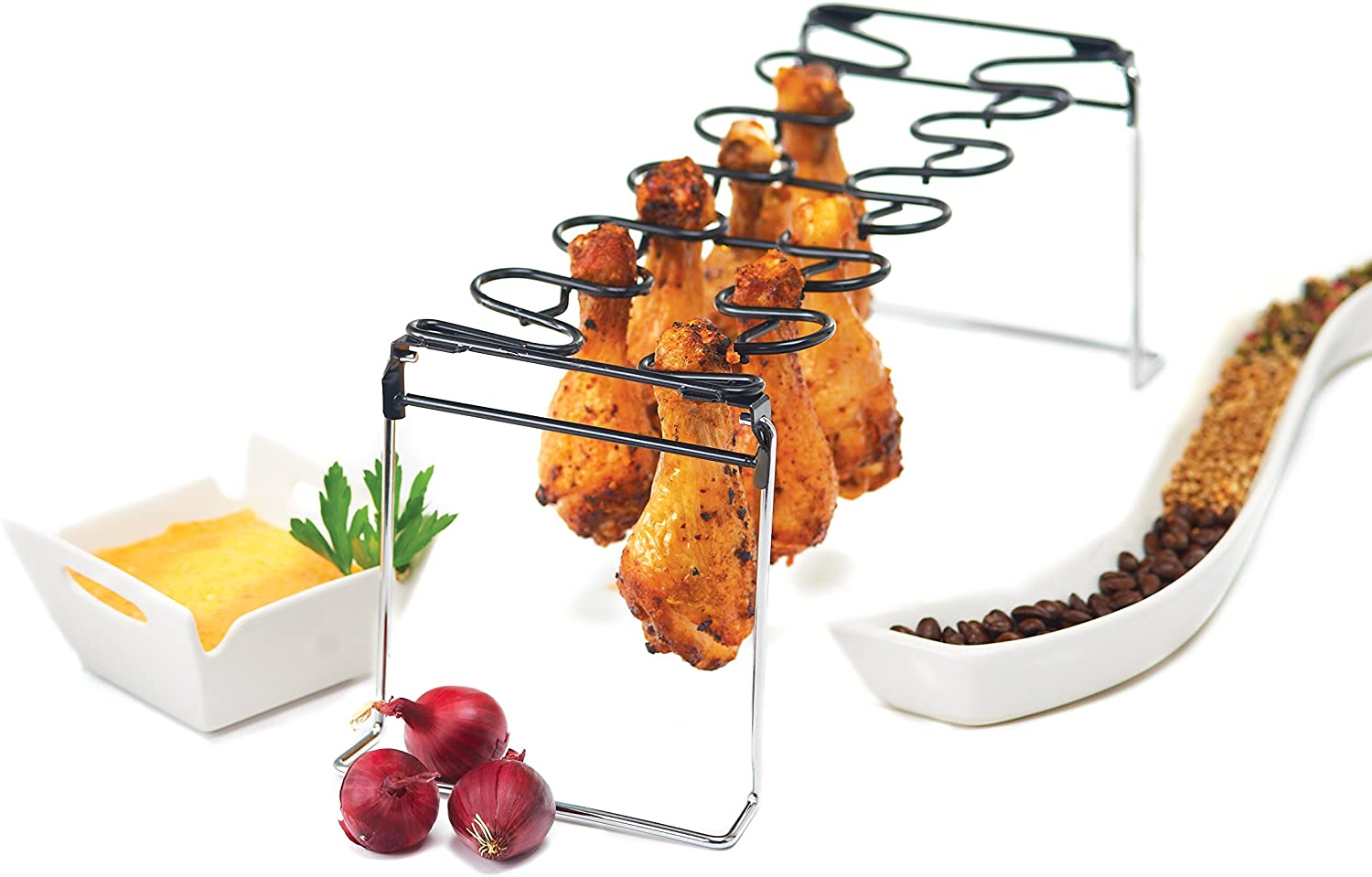 Chicken Drumstick and Wing Rack – bbqbarnarlington